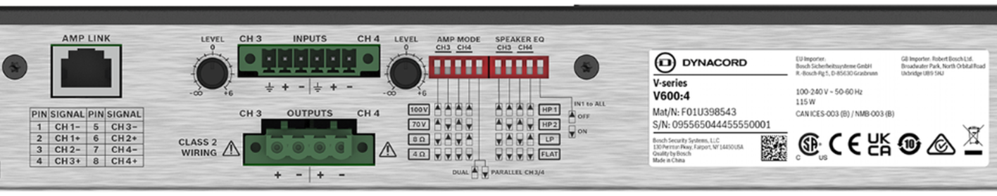 Nový vícekanálový výkonový zesilovač pro komerční instalace Dynacord V600:4 – Audiopro s.r.o.